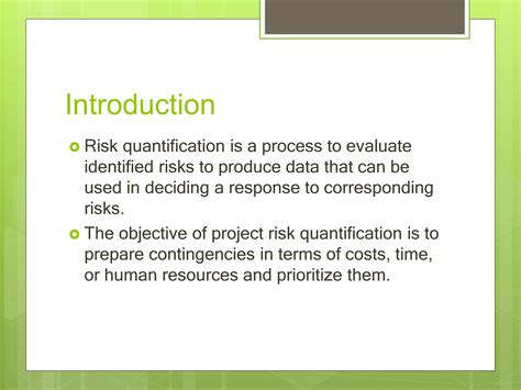 Quantification Of Risks In Project Management Pptx