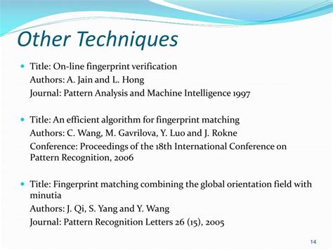 Ppt Biometric Technologies Minutia Based Fingerprint Matching Using