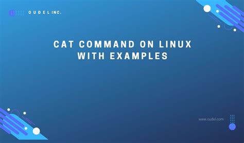 Cat Command On Linux With Examples Oudel Inc