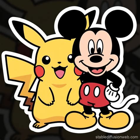 Pikachu Mickey Cartoon Character Stable Diffusion Online
