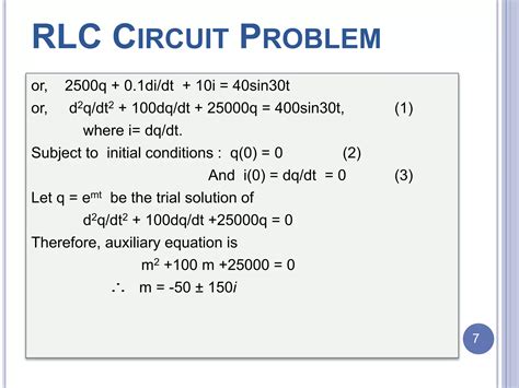 Modeling Of An RLC Circuit PPTX