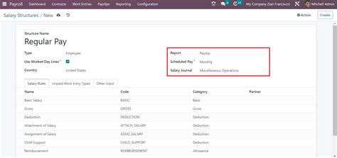 Salary Structures In Odoo 16 Payroll App Odoo V16 Enterprise Edition Book