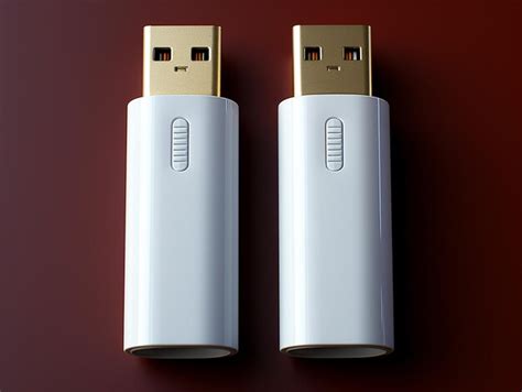 Premium Photo Two Empty White USB Flash Drives