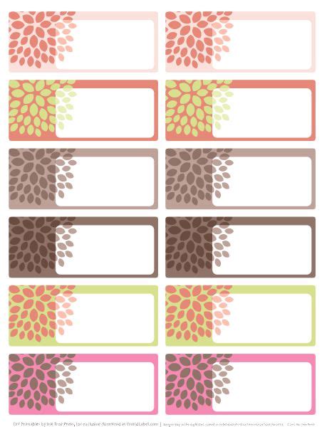 Address Label Printable Design Templates