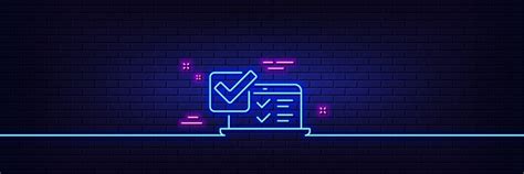 온라인 설문조사 라인 아이콘입니다 응답 기호를 선택합니다 네온 라이트 글로우 효과 벡터 고객에 대한 스톡 벡터 아트 및 기타 이미지 Istock