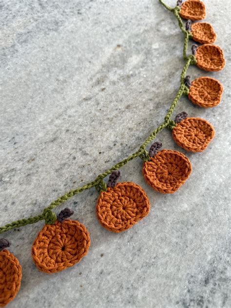 Crochet Pumpkin Garland Pattern Fall Decor Pdf Pattern Etsy