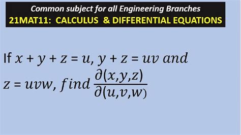 Jacobian Of Function YouTube