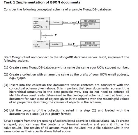 solved task 1 implementation of bson documents consider the
