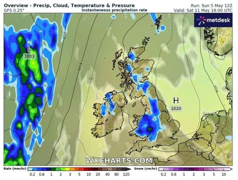 Uk Weather Maps Show Exact Date 20c Mini Heatwave Will Hit With Three
