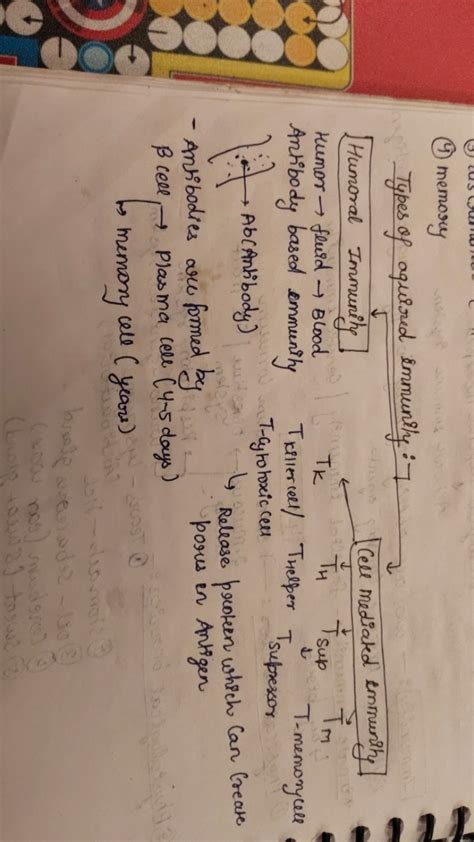 4 Memory Types Of Squired Immunity 7 Humoral Immunityhumor → Flui