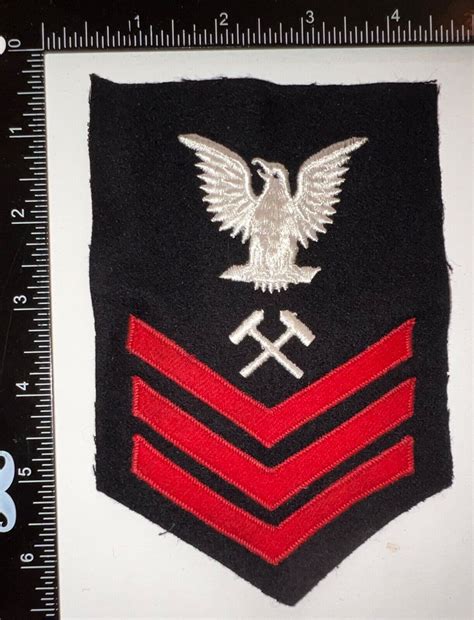 Wwii Usn Us Navy Shipfitter Petty Officer 1st Class Blue Rate Patch Ebay