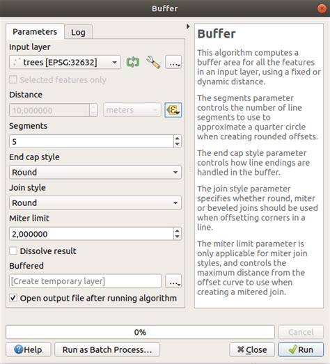 Buffer Making Circles Of Specific Diameter From Attribute In Point Layer Using Qgis