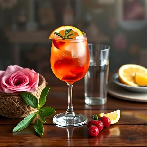 Italian Aperol Spritz Premium Ai Generated Image