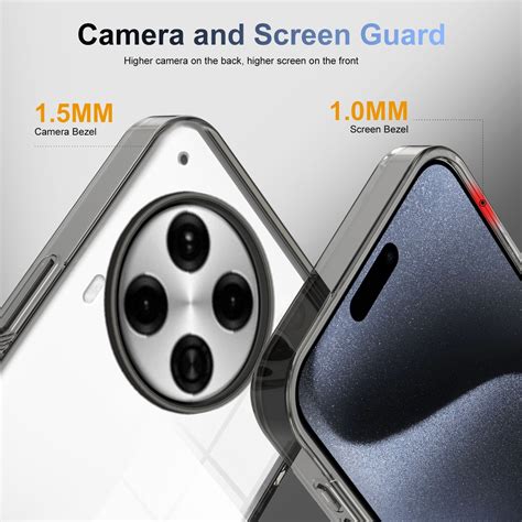 For Tecno Camon 30 Premier 2 5mm Anti Slip Clear Acrylic Hybrid TPU Phone Case Black Alexnld Com