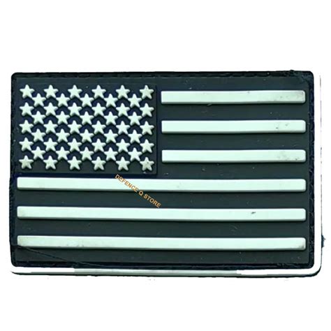 America Flag Pvc Morale Patch White On Black Morale Patches Australia