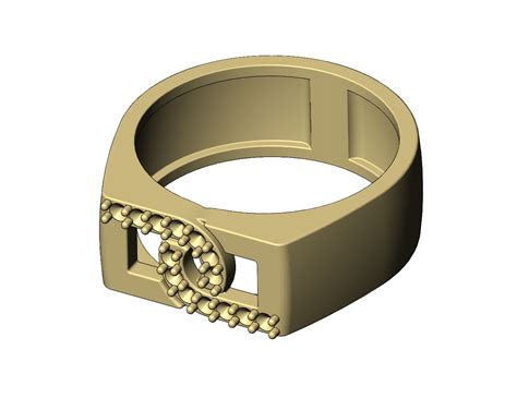 stl file diamond overlapping dd link 8mm wide band us sizes 7 8 9 3d