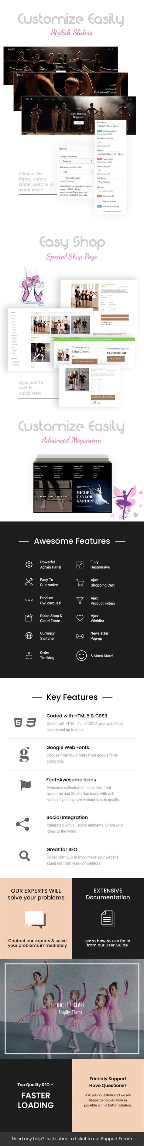 Balle Dance Studio Shopify Theme Codemarket