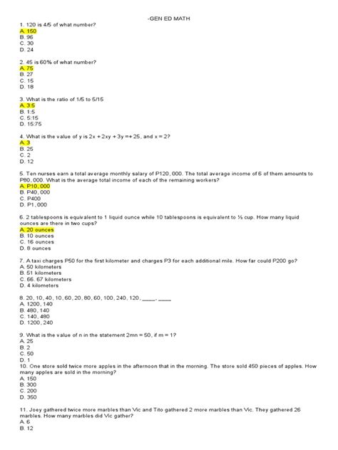 Gen Ed Math Pdf
