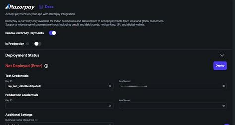 Error While Deploying Razorpay