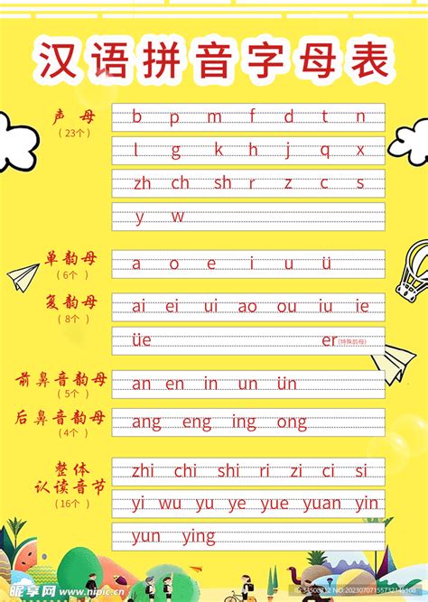 汉语拼音字母表设计图 海报设计 广告设计 设计图库 昵图网