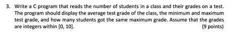 Solved Write A C Program That Reads The Number Of Chegg
