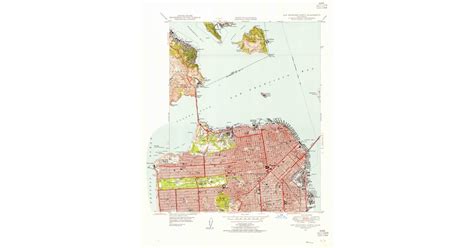1947 Map Of San Francisco North San Francisco County Ca — High Res