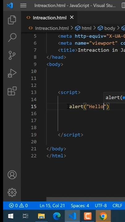 Alert Function In Javascript Coding Javascript Code Cs Html