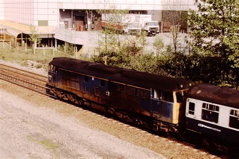 1987 British Rail Diesel Loco 31454 Railway Slide Ref 3447 £250
