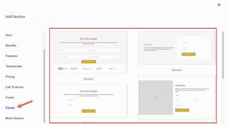 adding a form in smart builder documentation