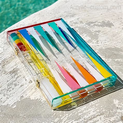 Acrylic Backgammon Board Lucite Game Set