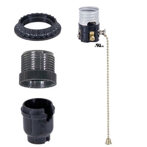 Plastic Pull Chain Socket With Shade Ring 47682 Antique Lamp Supply