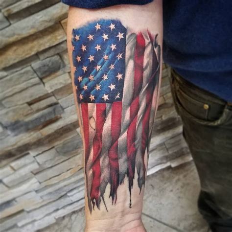 Flag Flags Flagtattoo Americanflag American Realistic Realism