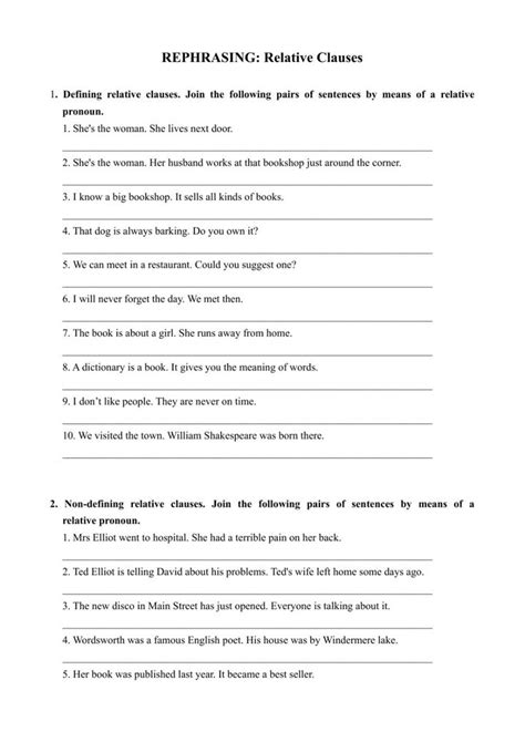 English Grammar English Vocabulary Teaching English Relative Clauses