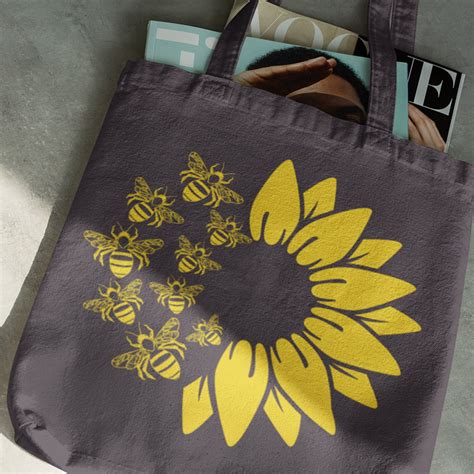 Sunflower And Bee Svg Sunflower Svg Bee Svg Honey Bee Svg Etsy Canada