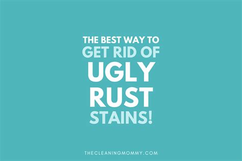 How To Remove Rust Stains From Everything The Cleaning Mommy