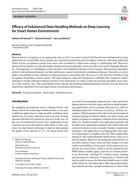 pdf efficacy of imbalanced data handling methods on deep learning for