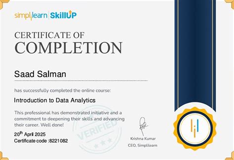 Dataanalytics Skillup Lifelonglearning Analyticsjourney Certification… Saad Salman