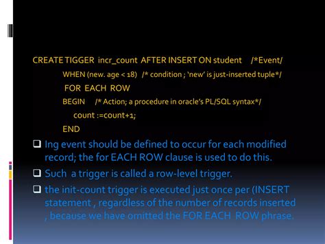 Triggers And Active Database Pdf Databases Computer Software And Applications