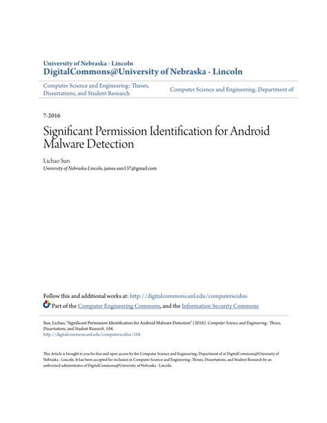 Pdf Significant Permission Identification For Android Malware Detection