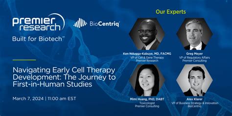 Navigating Early Cell Therapy Development The Journey To First In