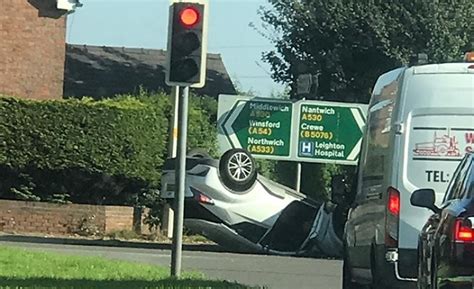 Police Probe Crash Which Left Car On Roof Near Nantwich Nantwich News
