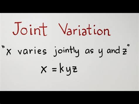 Joint Variation 1 Choose The Type Of Variation That Relates Studyx