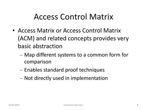 PPT Access Control PowerPoint Presentation Free Download ID