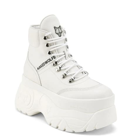 Naked Wolfe Shoes Naked Wolfe Spike Wicked White Platform Hightop