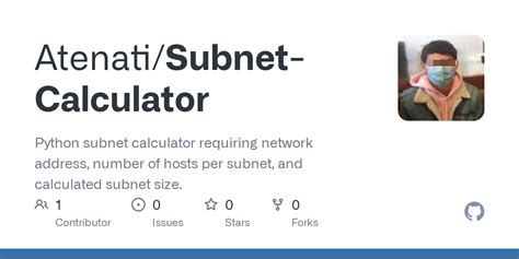 Github Atenatisubnet Calculator Python Subnet Calculator Requiring