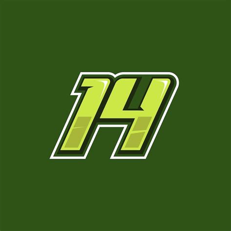 Premium Vector Racing Number 14 Logo Design Vector