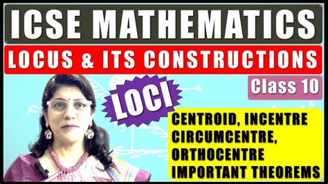 Geometry Loci Locus And Its Constructions Icse Board Class 10 Youtube