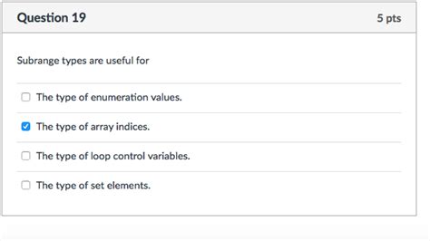Solved Subrange Types Are Useful For The Type Of