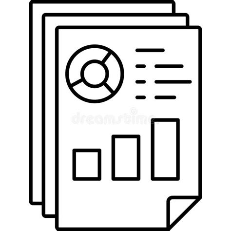 Analytics Report Illustration With Isolated Background In Glyph Style