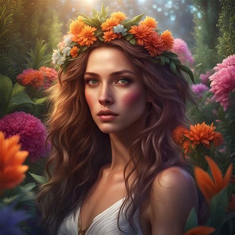 Download Ai Generated Woman Flowers Royalty Free Stock Illustration